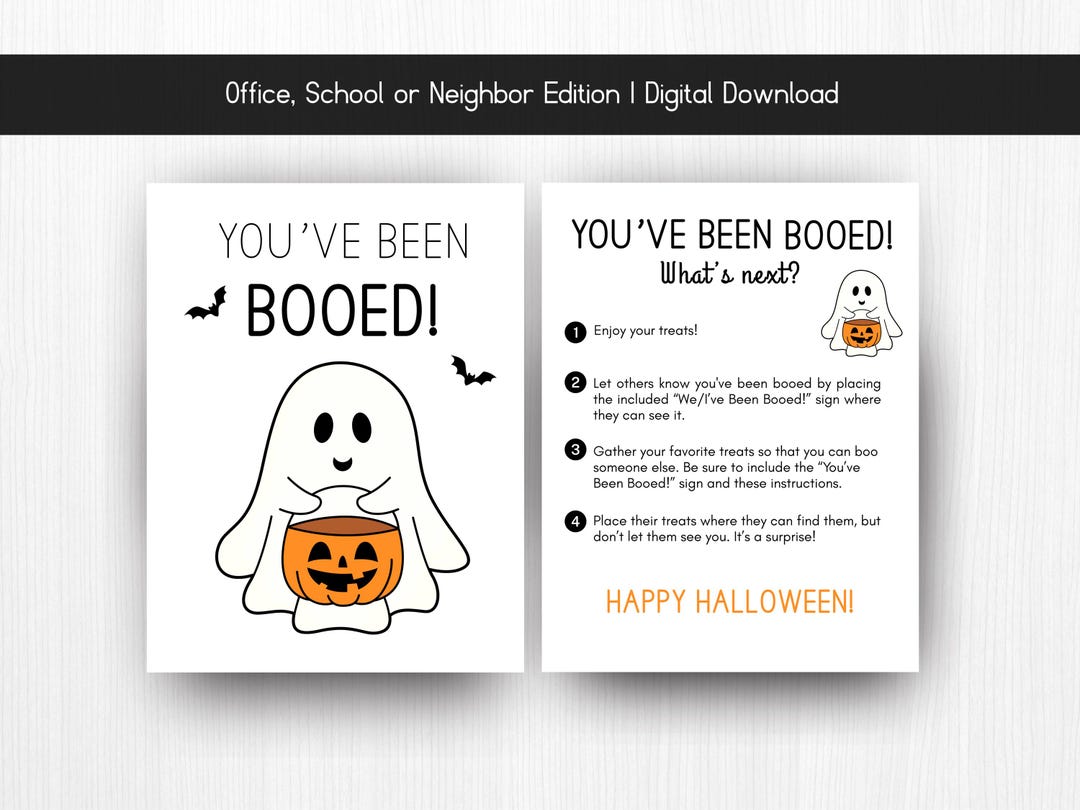 You've Been Booed Kit, Halloween Printable Signs (digital Download) - Etsy