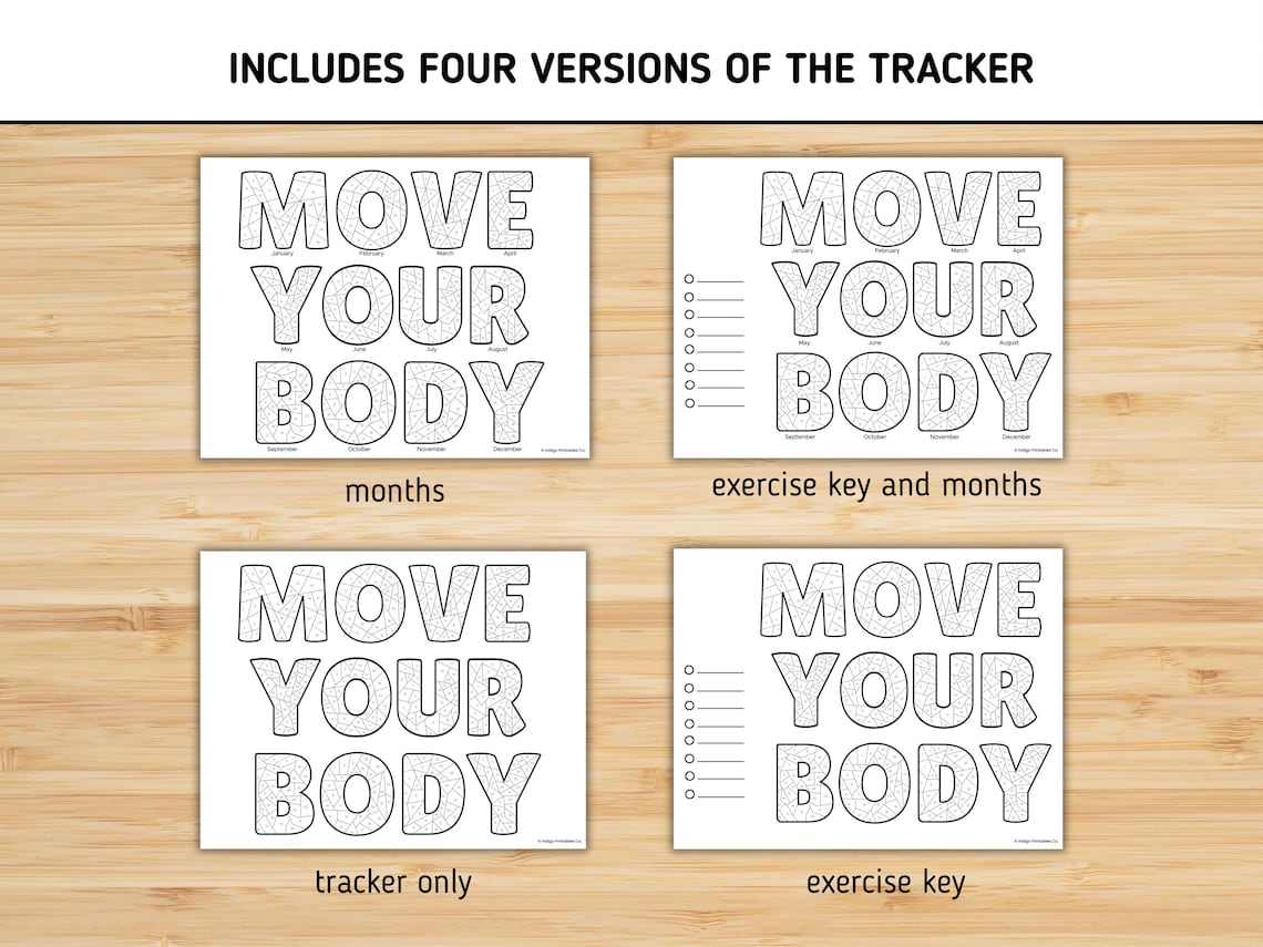 2025 Full Year Workout Tracker Coloring Page - Etsy