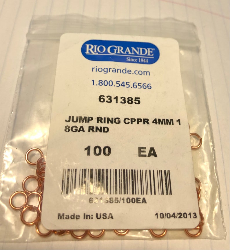 Copper Jump Rings 4mm 18 Gauge 100ct - Etsy