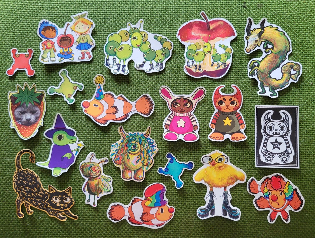 Hand-cut Stickers: Whimsical Creatures - Etsy