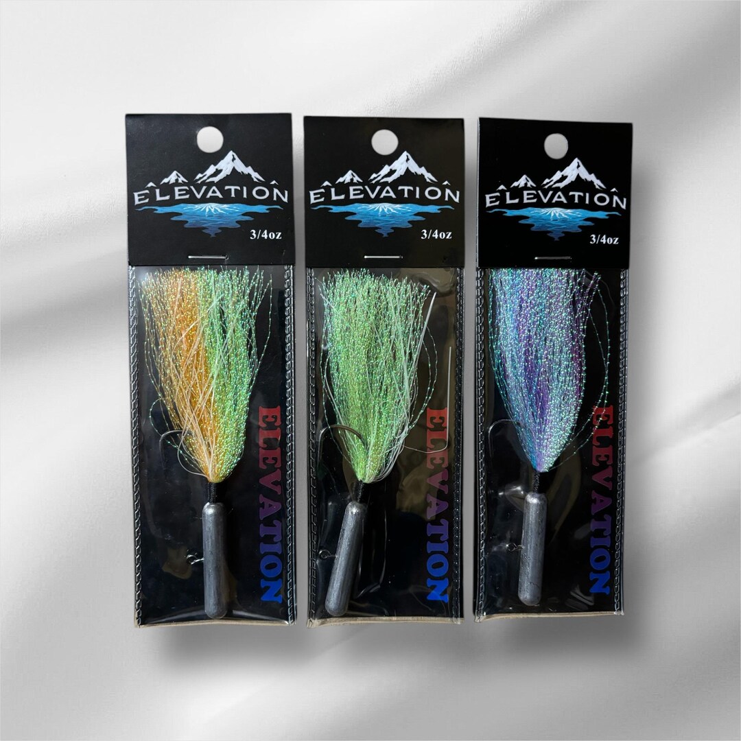 Tinsel Flash Lead Fishing Jigs - 3/4 Oz, 3-pack - Etsy