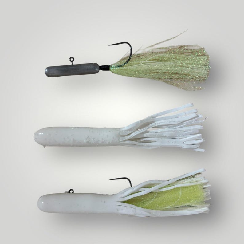 Tinsel Flash Lead Fishing Jigs - 3/4 Oz, 3-pack - Etsy