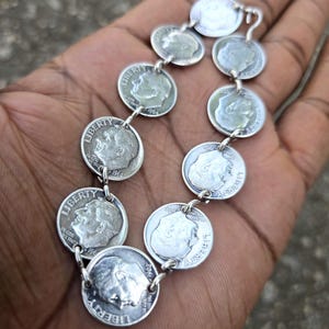 Silver Mercury Dime Bracelet - Etsy