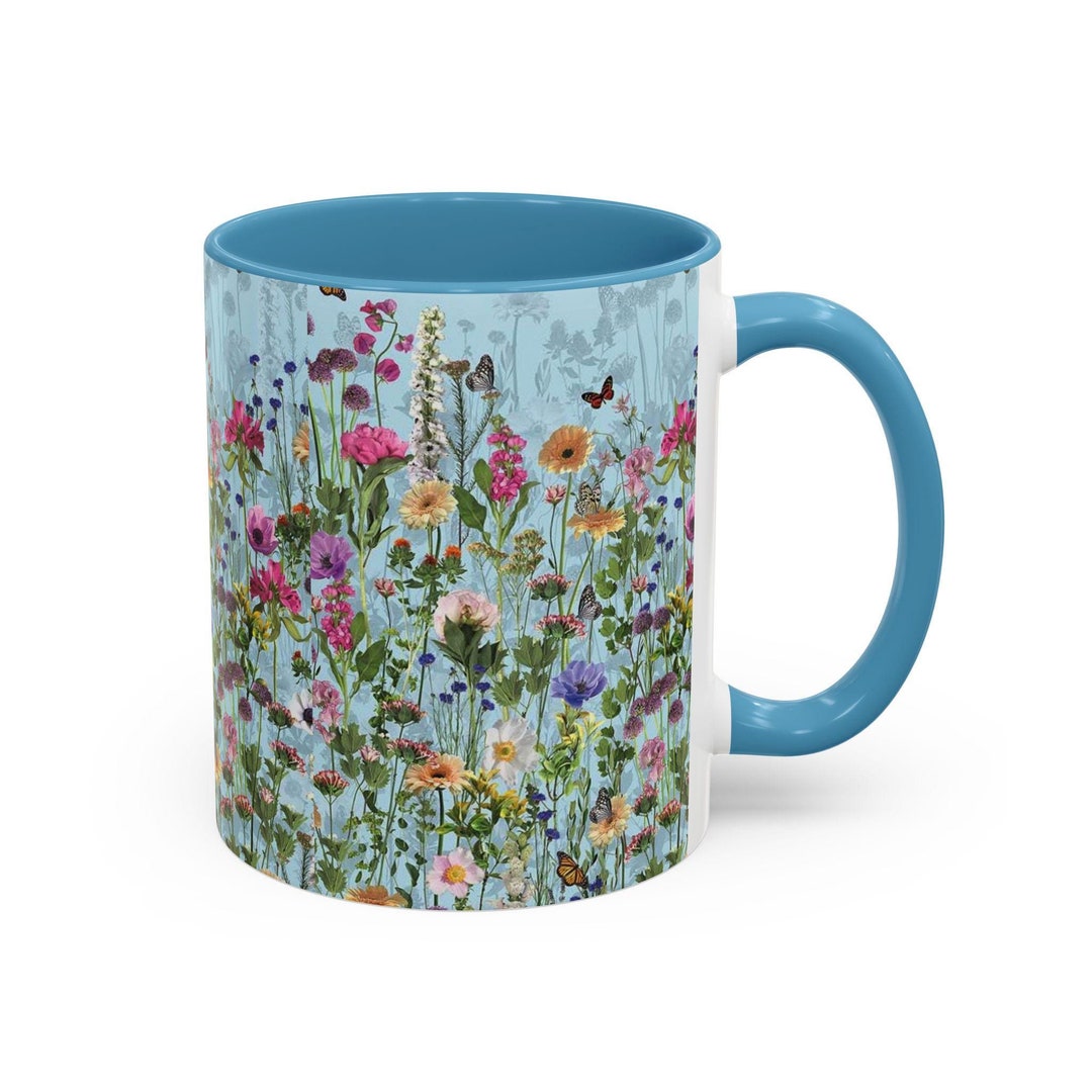 Boho Coffee Mug Gift for Her, Ceramic, Gift for Mum, Vintage Rustic ...