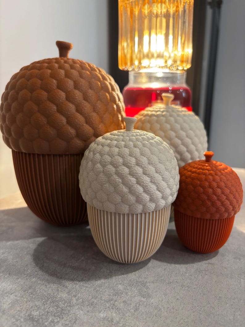 Modern Acorn Container for Sophisticated Fall Decor – Custom Colors ...