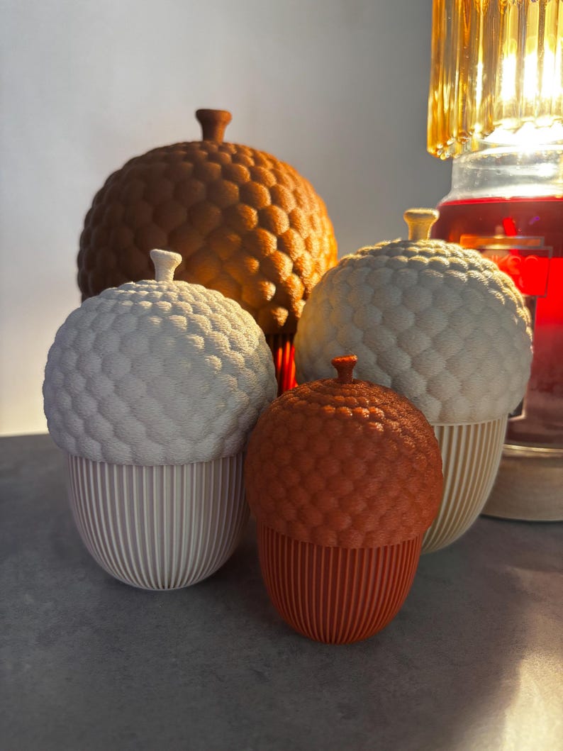 Modern Acorn Container for Sophisticated Fall Decor – Custom Colors ...