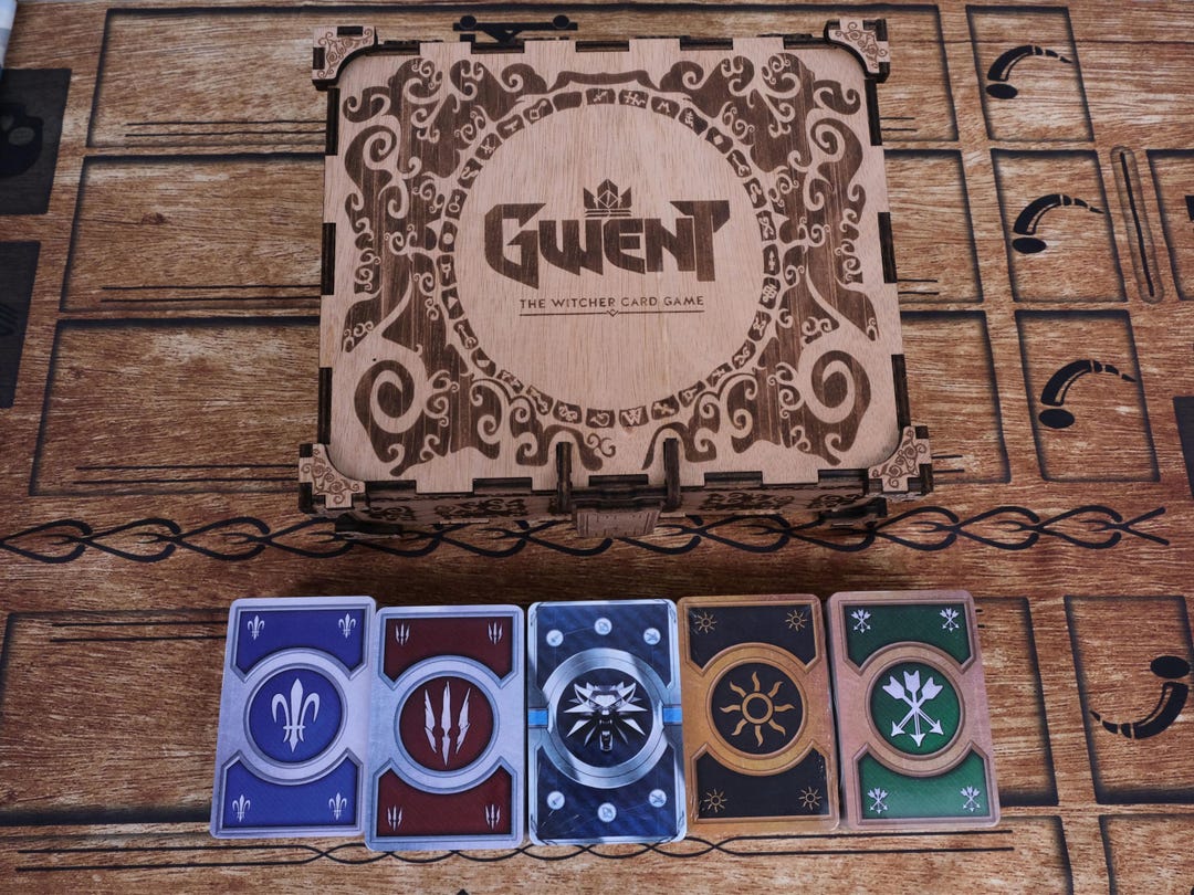 Gwent Cards 527 Cards With Luxury Leather Case All 5 Decks Playmat and ...