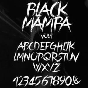 Black Mamba Vol.1 Brush Font - Etsy