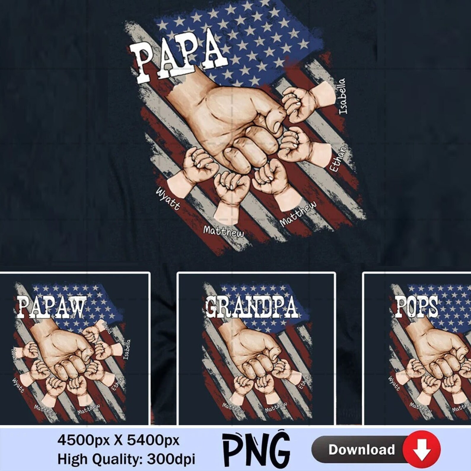 Personalized Papa Custom Kids Names PNG Grandpa Fist Bump - Etsy Personalized Papa Custom Kids Names PNG Grandpa Fist Bump - Etsy
