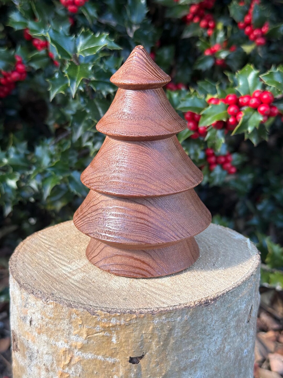 Hand Turned Redwood Christmas Tree - Etsy