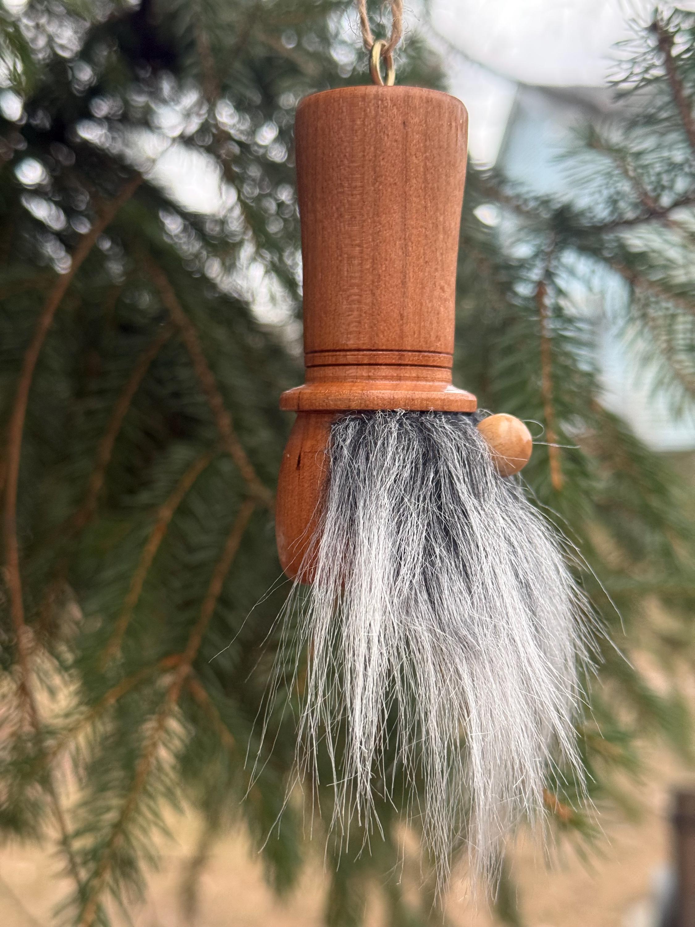 Hand Turned Gonk Ornament in Cherry - Etsy