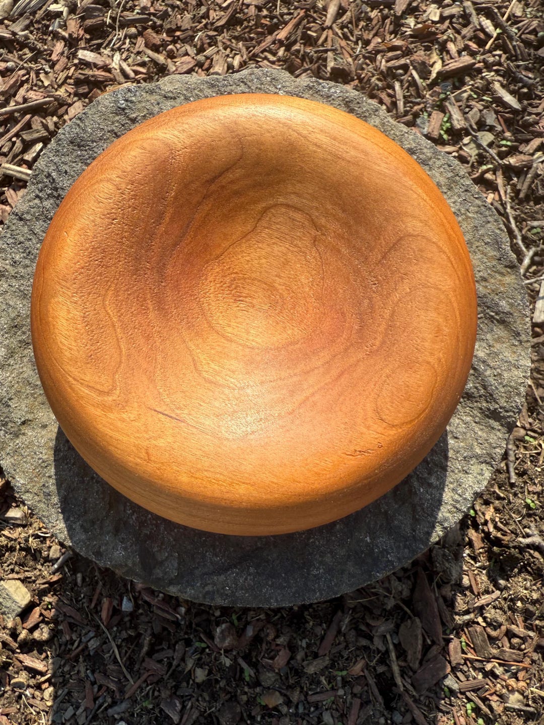 Hand Turned Donut Bowl in Cherry - Etsy