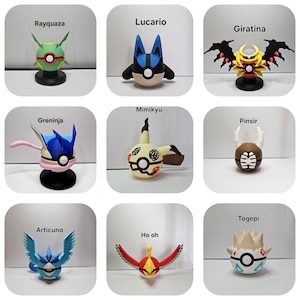 3D Printed Monster Ball Set: Gamer Collector's Display - Etsy