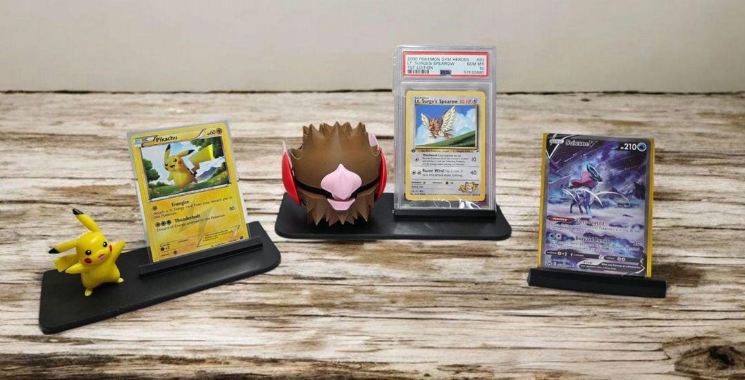 3D Printed Card Display Stand: Toploader & Graded Card Compatible - Etsy
