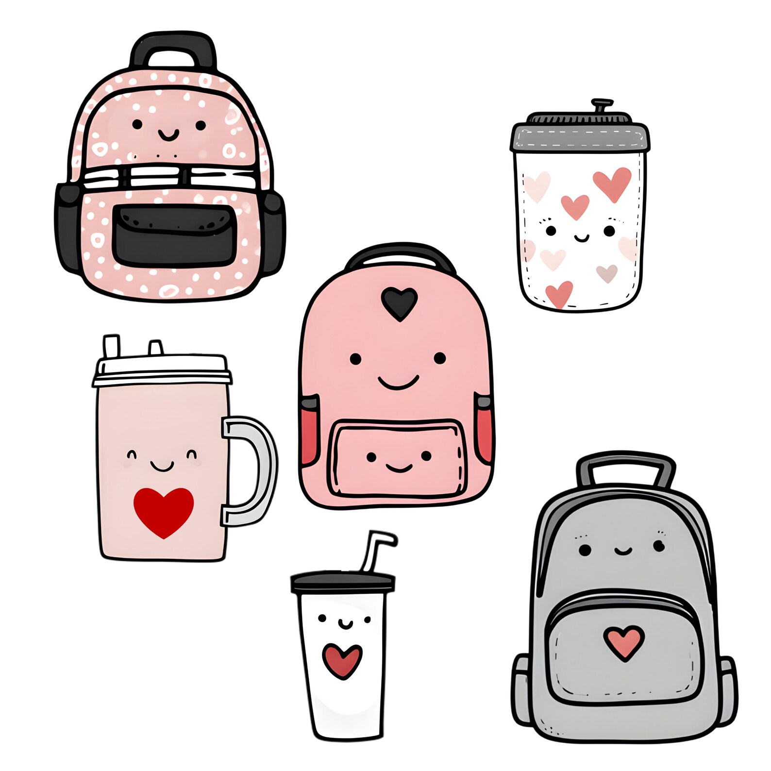 Valentine Classroom Clip Art & Digital Paper Bundle | Cute School ...