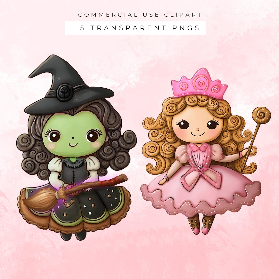 Elphaba, Glinda, and Emerald City Castle Wicked Watercolor Gingerbread ...
