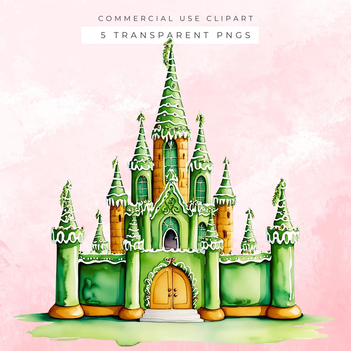 Elphaba, Glinda, and Emerald City Castle Wicked Watercolor Gingerbread ...