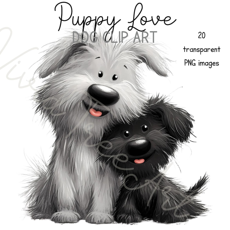 Puppy Love Clip Art: Cuddling Dogs, 20 PNG Images (digital Download) - Etsy