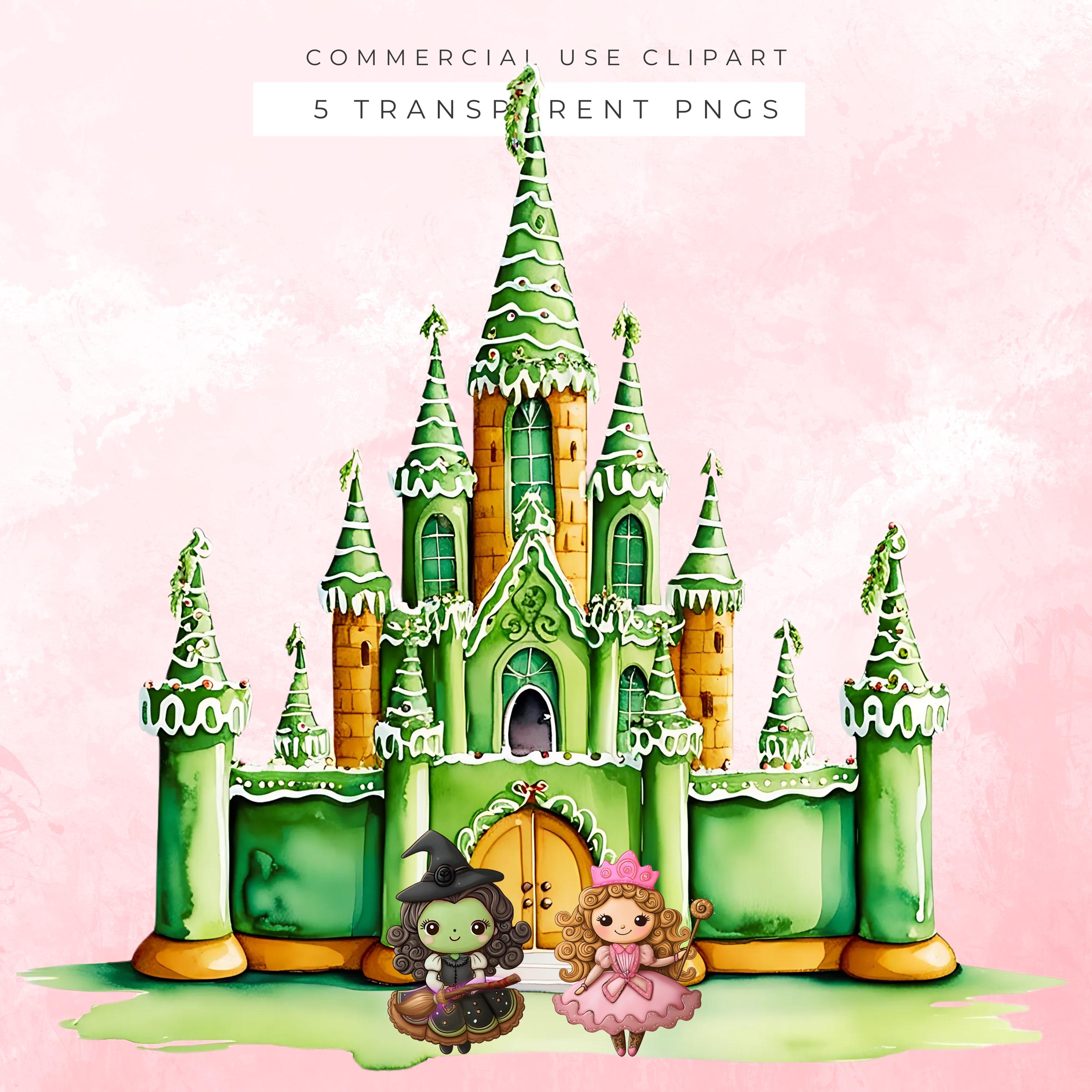 Elphaba, Glinda, and Emerald City Castle Wicked Watercolor Gingerbread ...