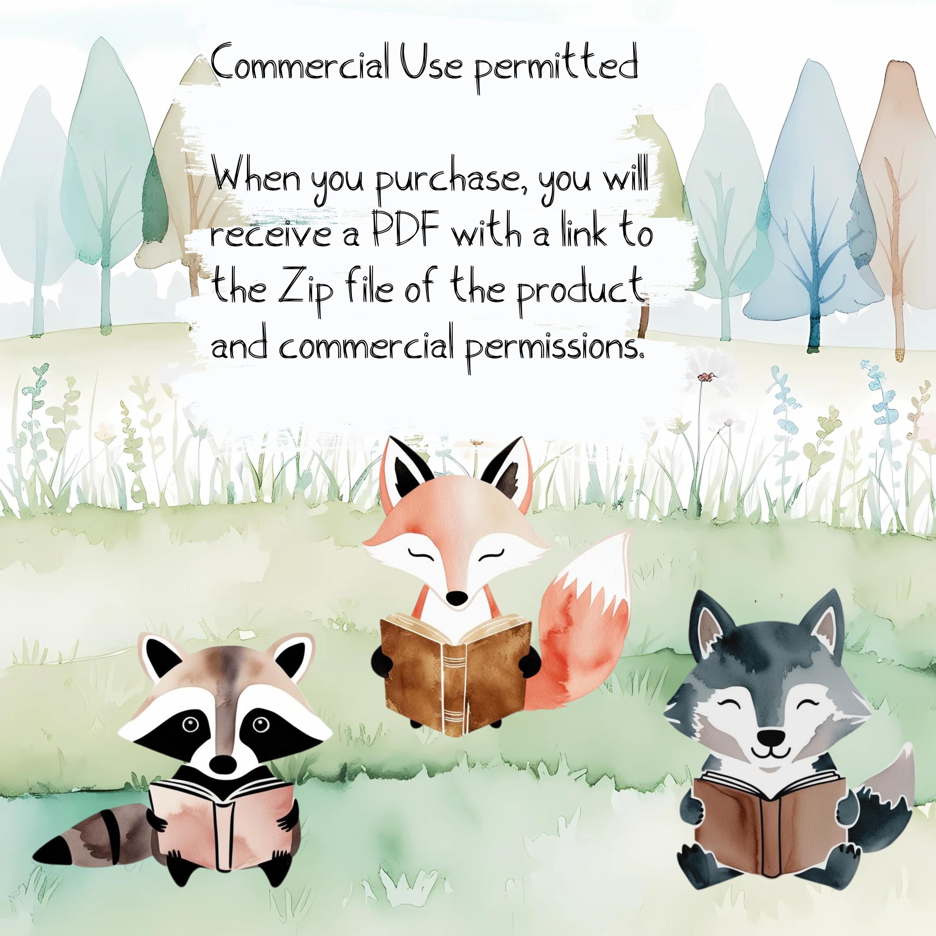 Woodland Animals Reading Books Clipart-cute Woodland Animals Clipart ...