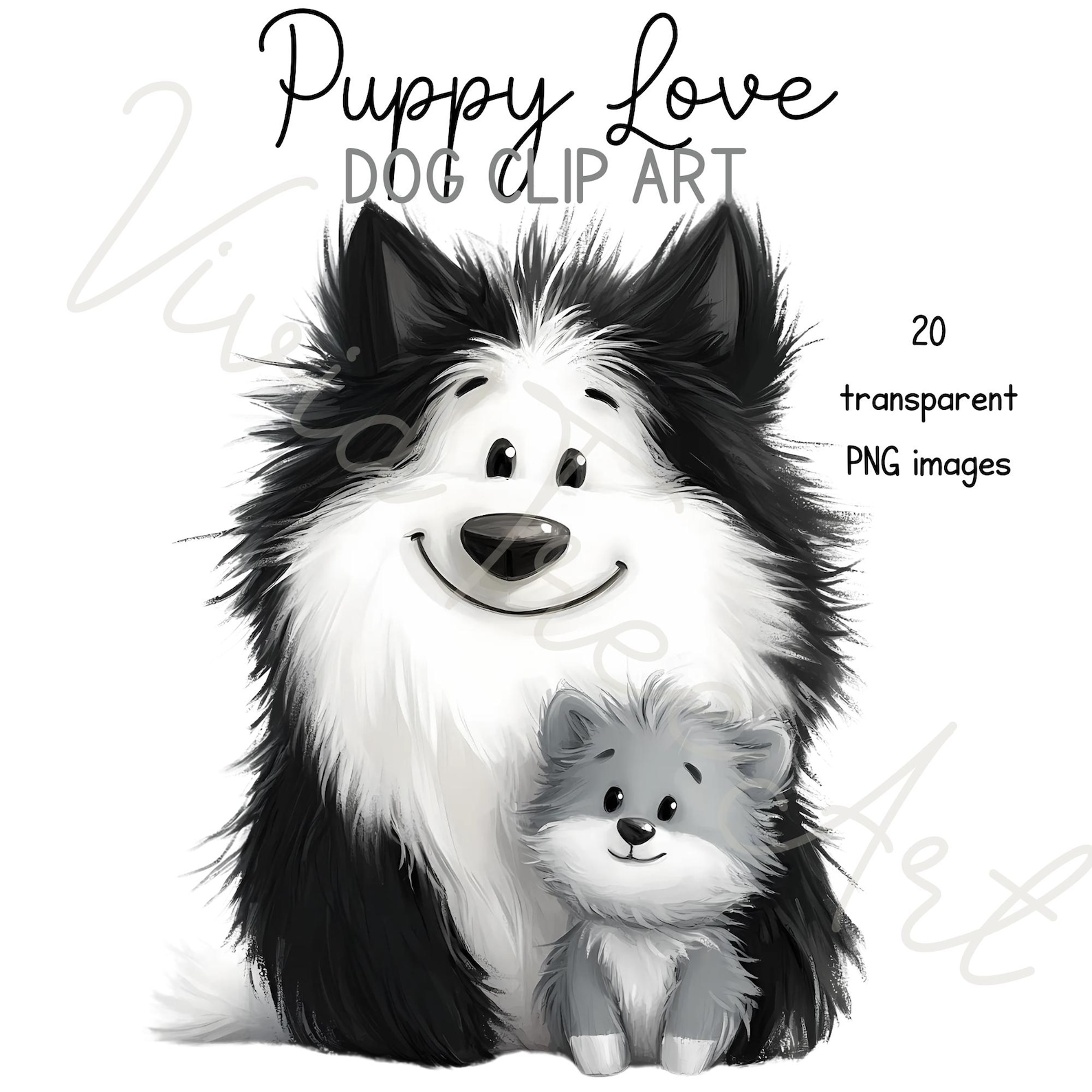 Puppy Love Clip Art: Cuddling Dogs, 20 PNG Images (digital Download) - Etsy