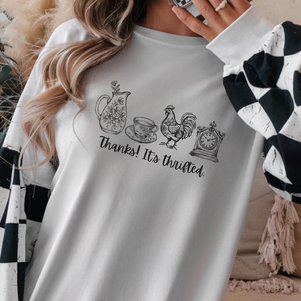 Thanks! It's Thrifted Digital PNG and SVG Files- Tshirt Design for ...