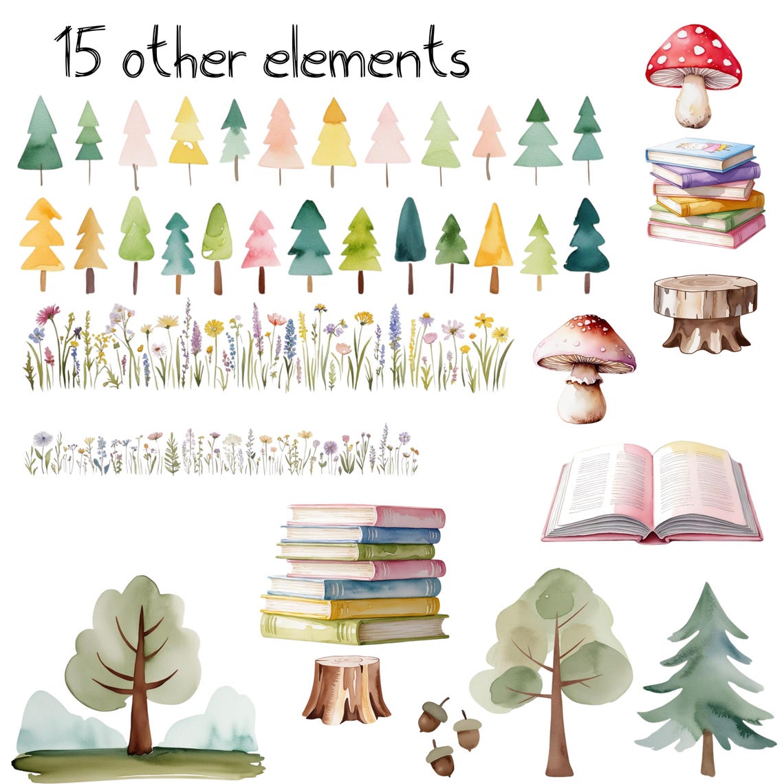 Woodland Animals Reading Books Clipart-cute Woodland Animals Clipart ...