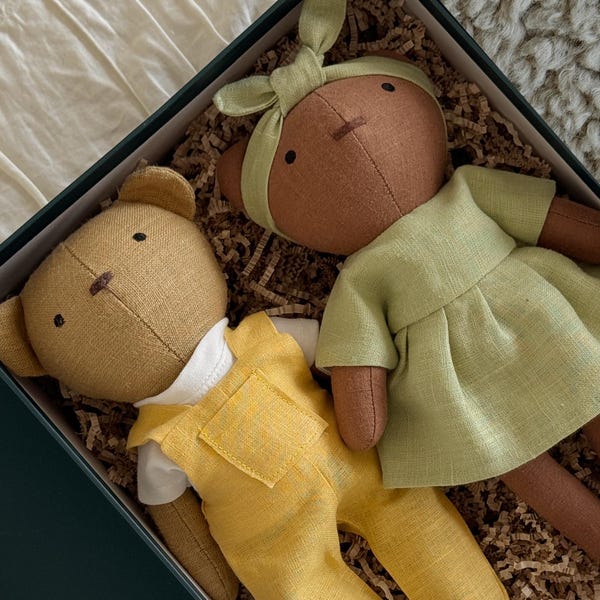 Linen Stuffed Animal - Etsy