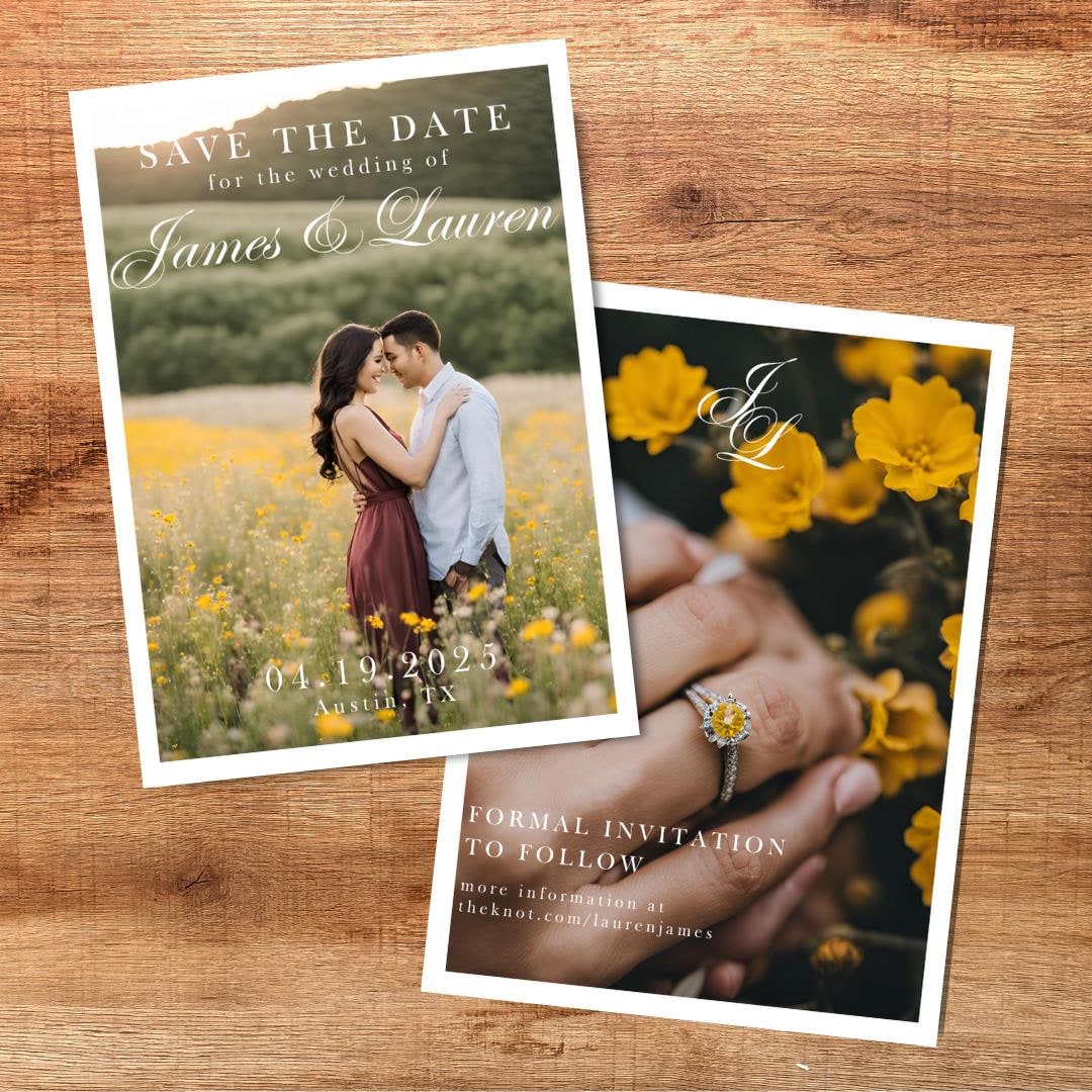 Save the Date EDITABLE TEMPLATE - Canva Instant Download - Classic ...