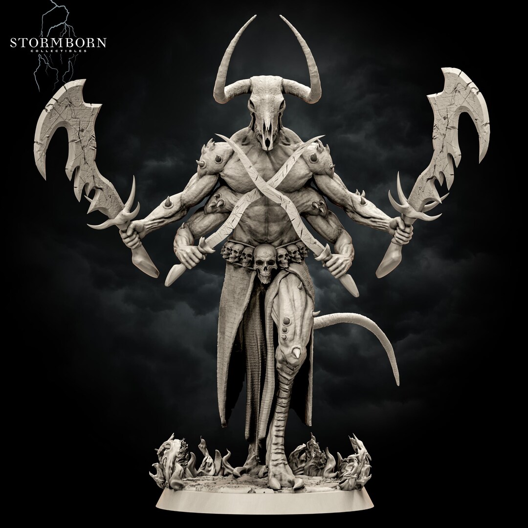 Moloch the Soulless Demon of Death Miniature 3D Printed Dungeons and ...
