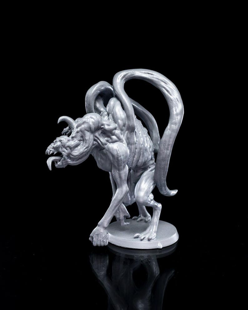 Demogorgon Miniature Horrifying Two Headed Monster Mini for Dnd ...