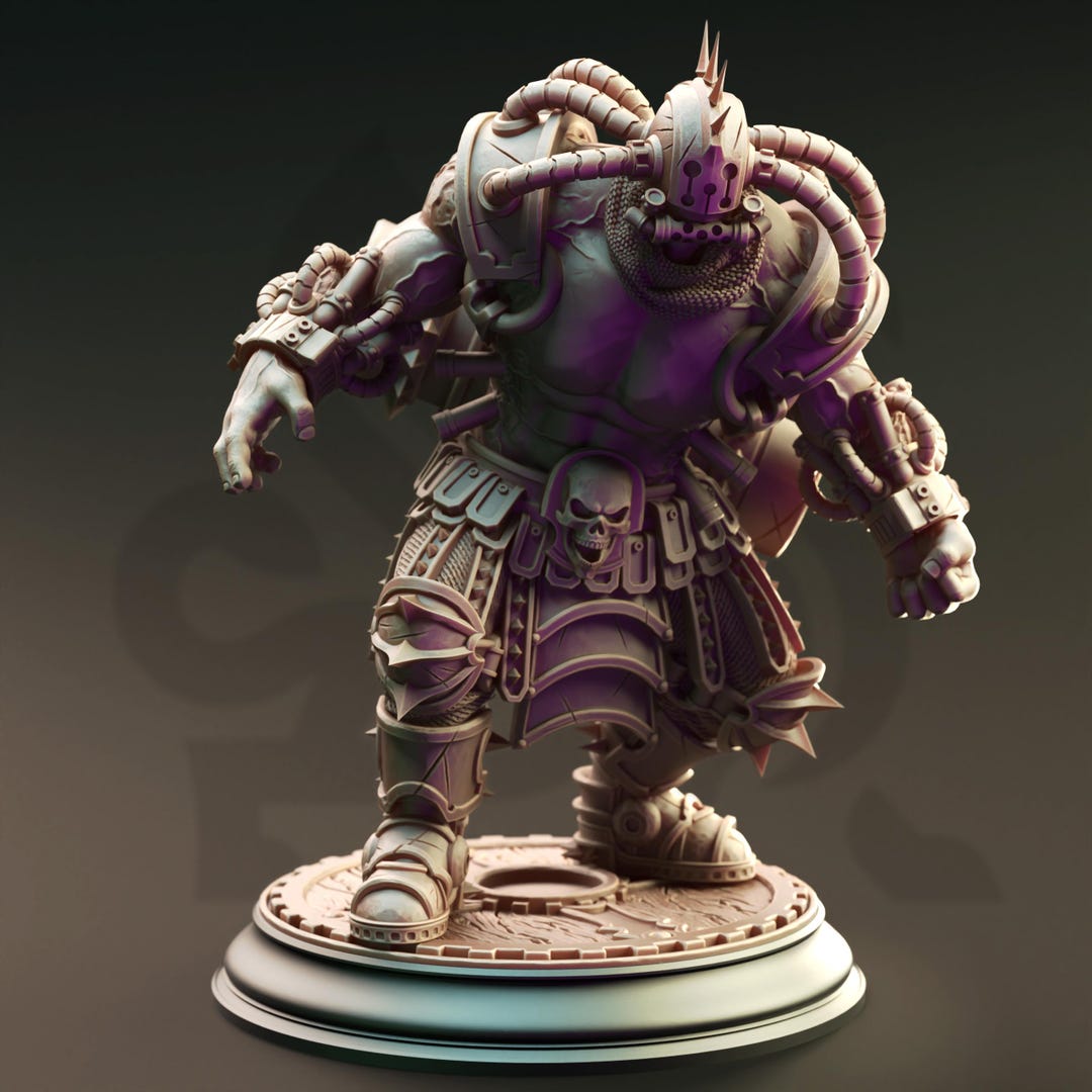 Chemtech Ogre Miniature 3D Printed Resin Figure Mutant Brute Boss ...