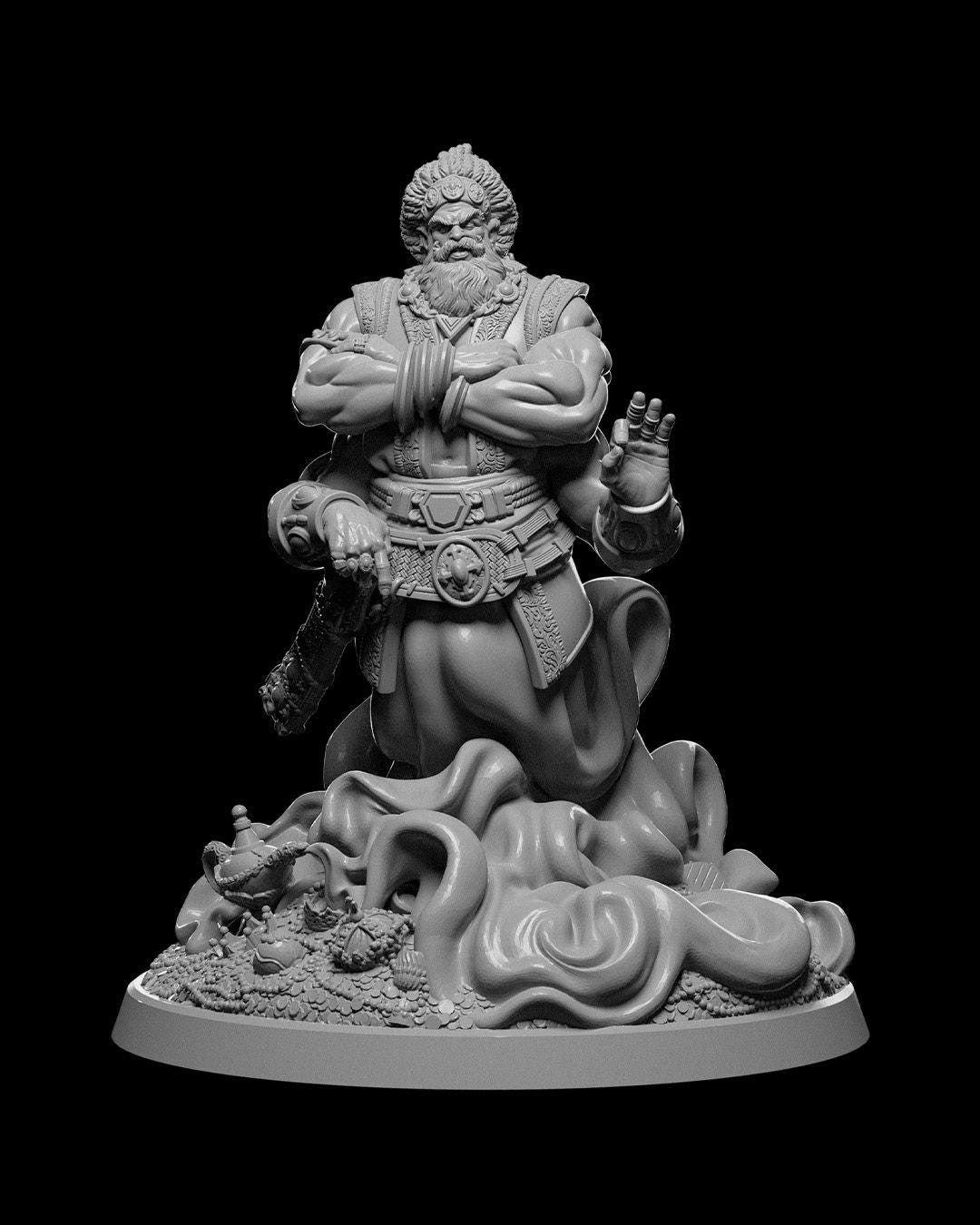 Majestic Djinn Genie Figure for Ttrpgs Including Dungeons and Dragons ...