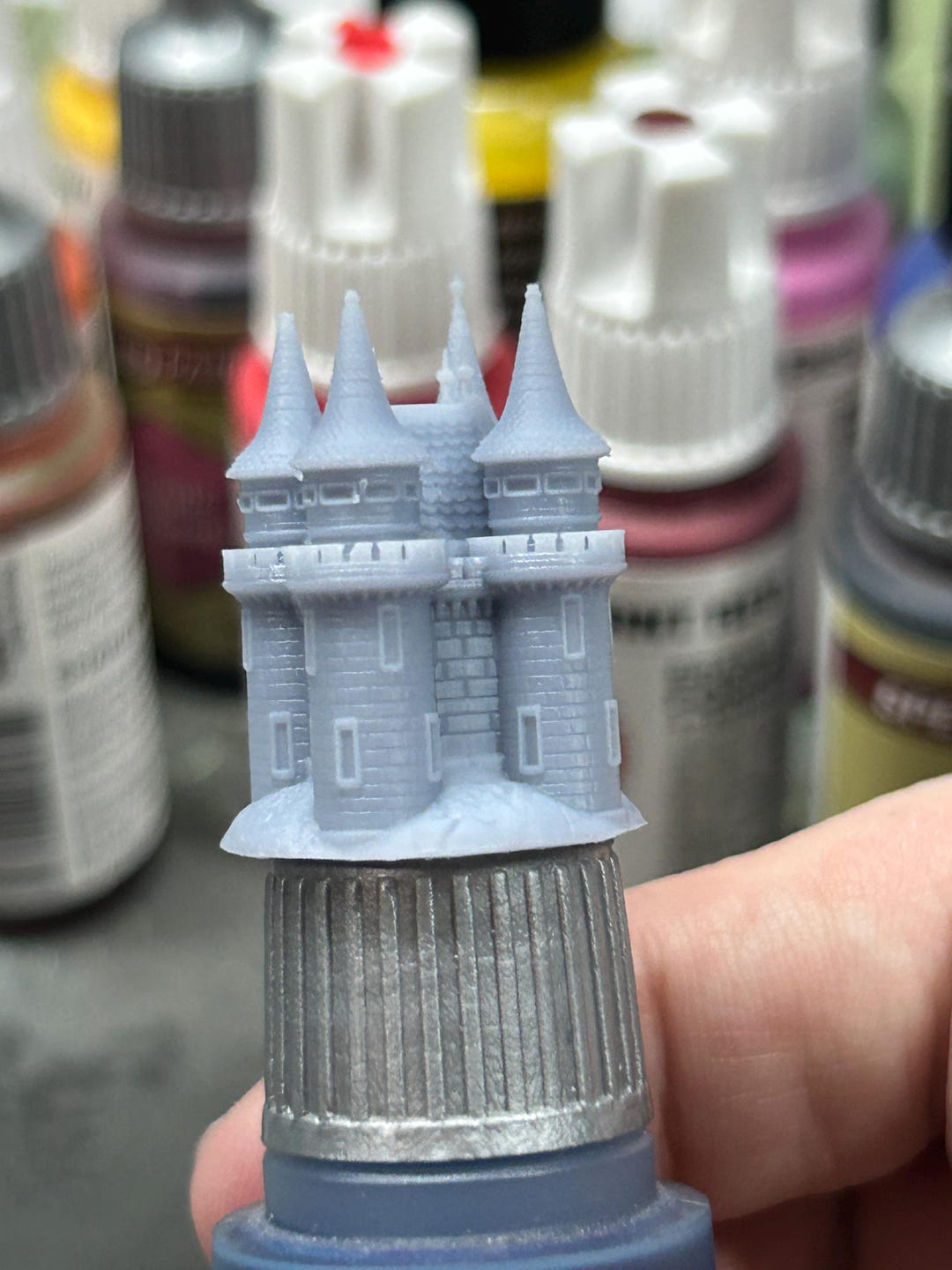 Fantasy Castle Paint Cap Medieval Castle Paint Swatch Resin Castle ...