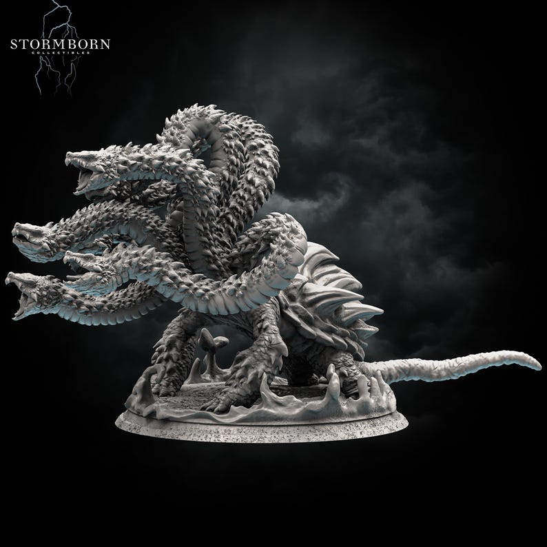 Snapping Turtle Hydra Miniature: D&D Tabletop RPG, 3D Printed - Etsy