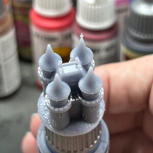 Fantasy Castle Paint Cap Medieval Castle Paint Swatch Resin Castle ...