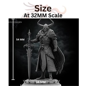 Epic Death Knight Miniature RPG Figure for Dungeons and Dragons ...