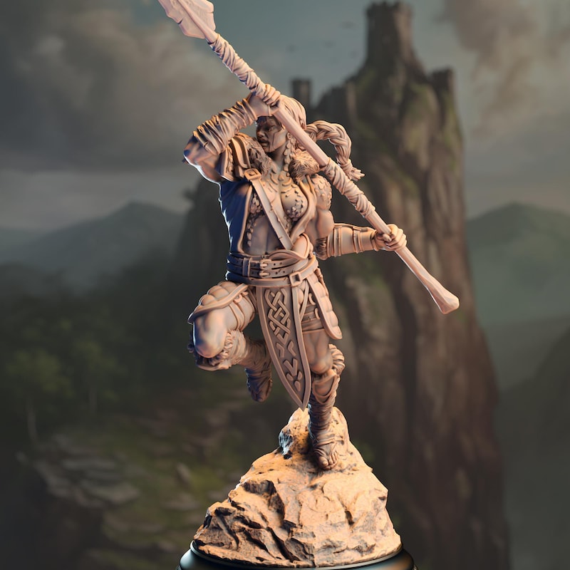 Dnd Female Viking Miniatures - Etsy