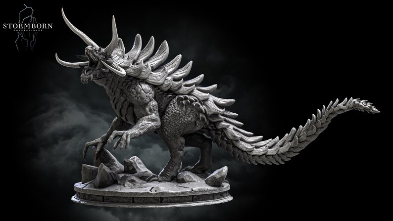Epic Tarrasque Miniature for Dnd Pathfinder 3D Printed Great Gift Idea ...