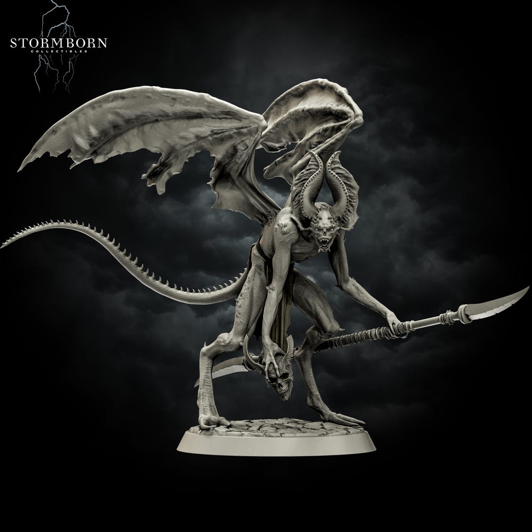 Moloch the Soulless Demon of Death Miniature 3D Printed Dungeons and ...