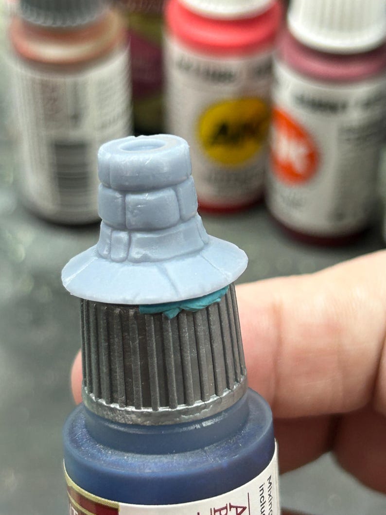 Stone Well Paint Cap Topper Color Swatch for Miniature Paint Bottles ...
