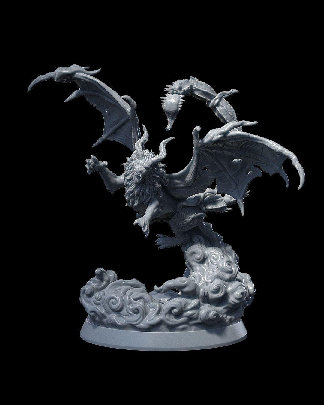 Epic Chimera Monster Miniature for Dungeons and Dragons Pathfinder and ...