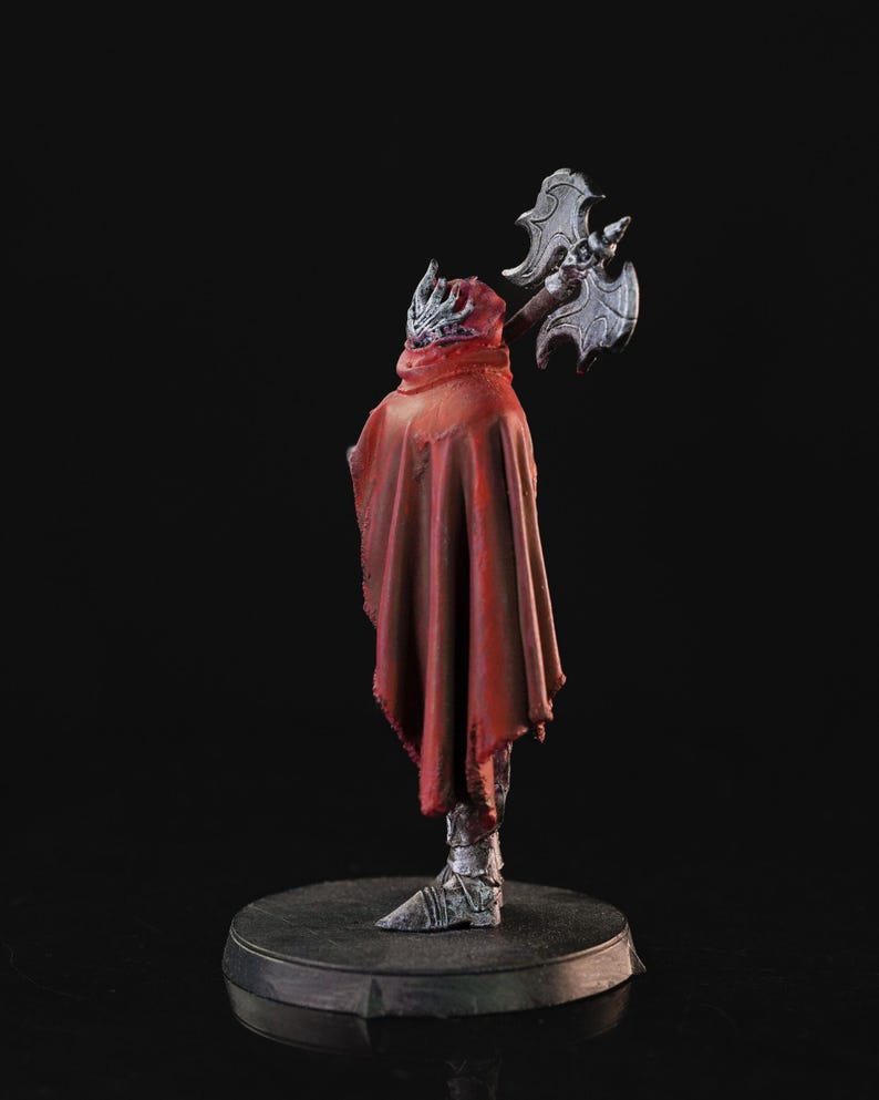 Dark Knight Miniature With Axe, Resin TTRPG Figure (unpainted) - Etsy