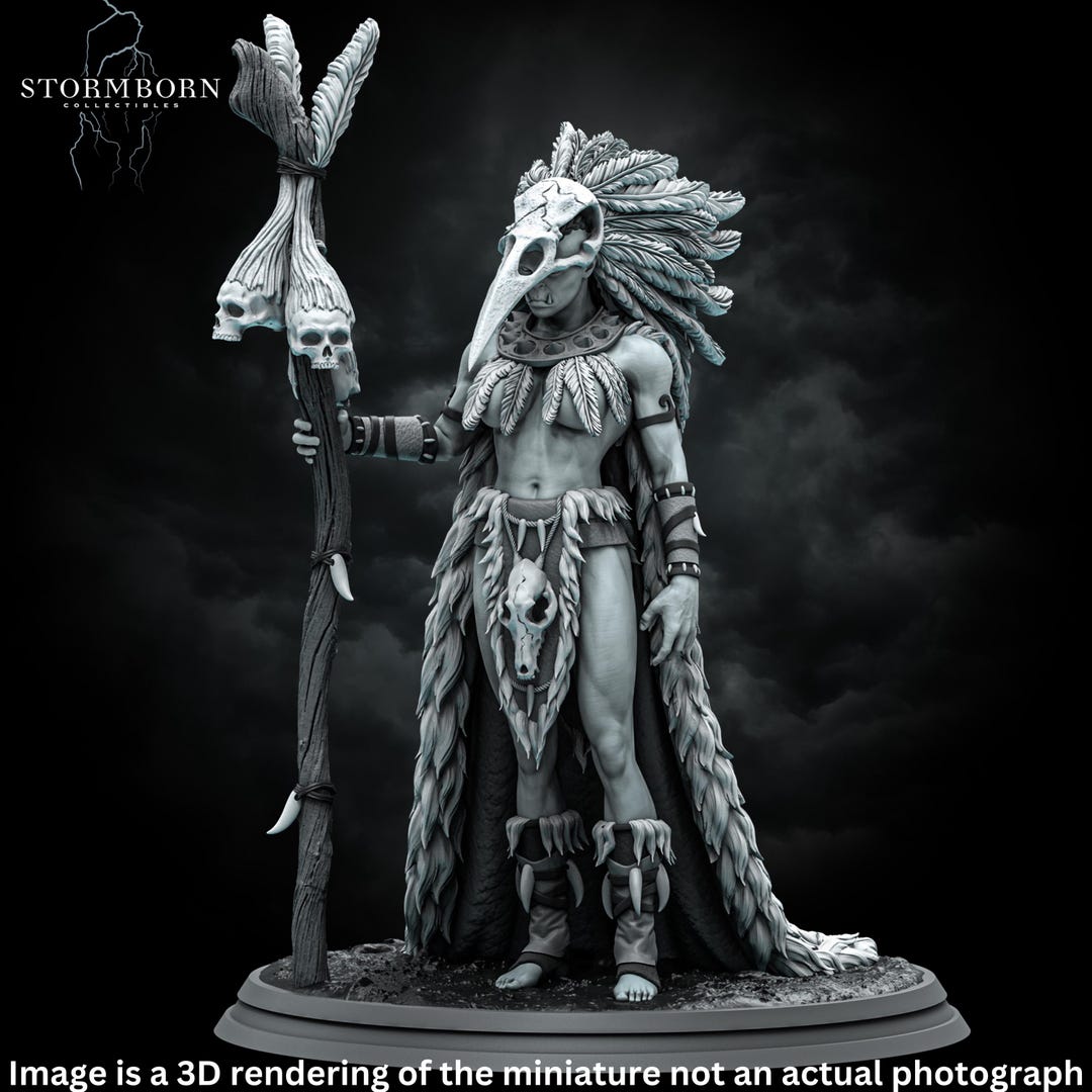 Lagath the Female Orc Seer Fantasy Tabletop RPG Miniature Gift for Dnd ...