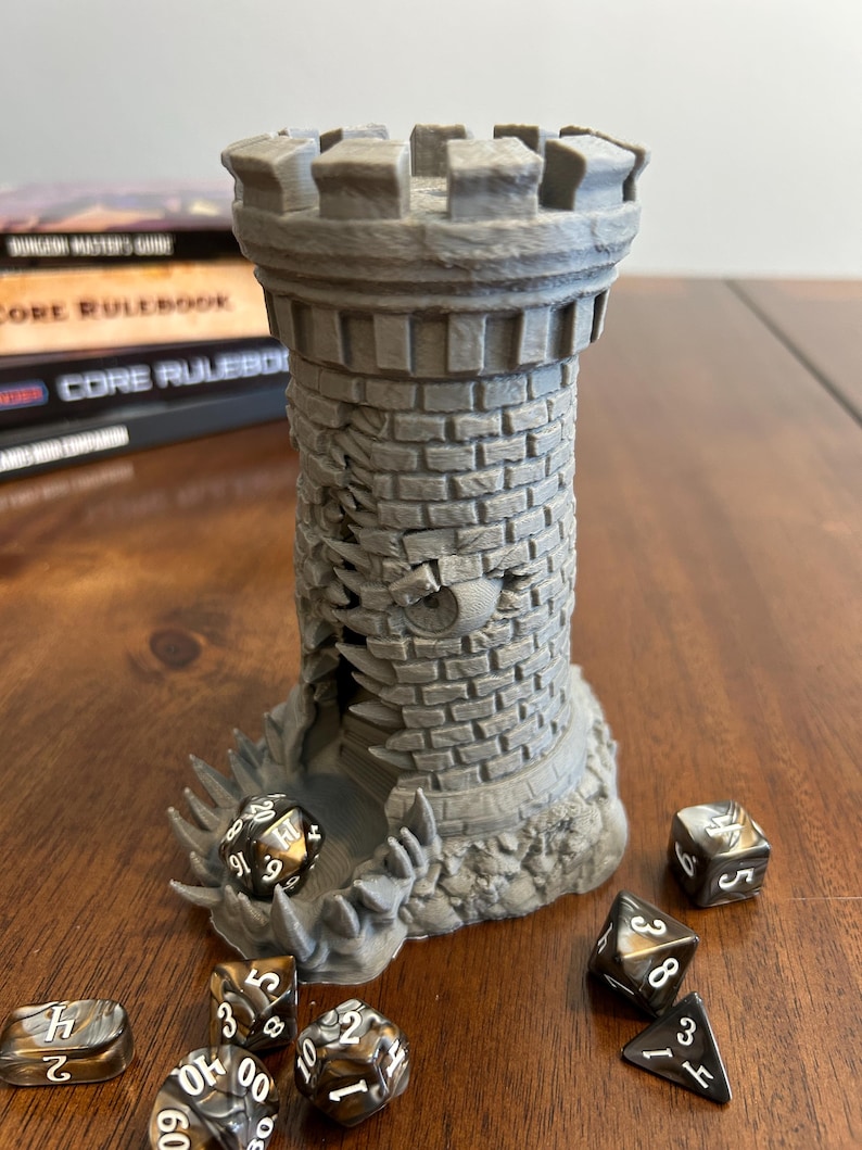 Mimic Dice Tower: 3D Printed Fantasy Terrain for Dnd - Etsy