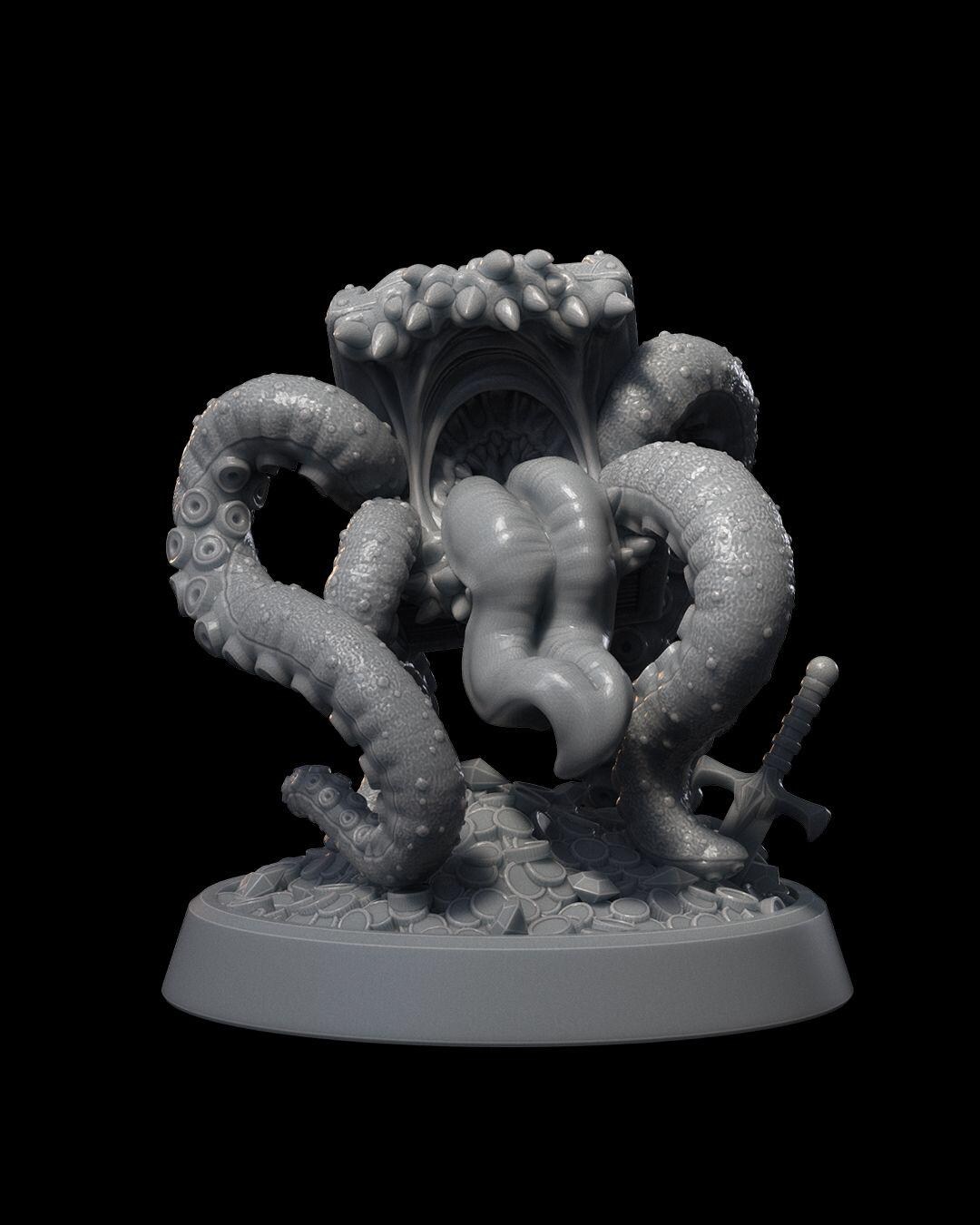Mimic Treasure Chest Miniature Mimic Chest Monster for Dnd Pathfinder ...