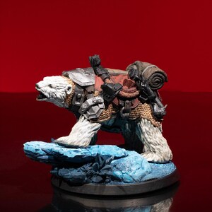 Armored Bear Mount Animal Companion Resin 3D Printed Miniature for Dnd ...