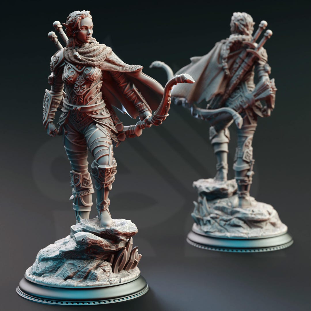Female Elf Ranger Hellspawn Hunter Miniature Printed Resin Figure ...