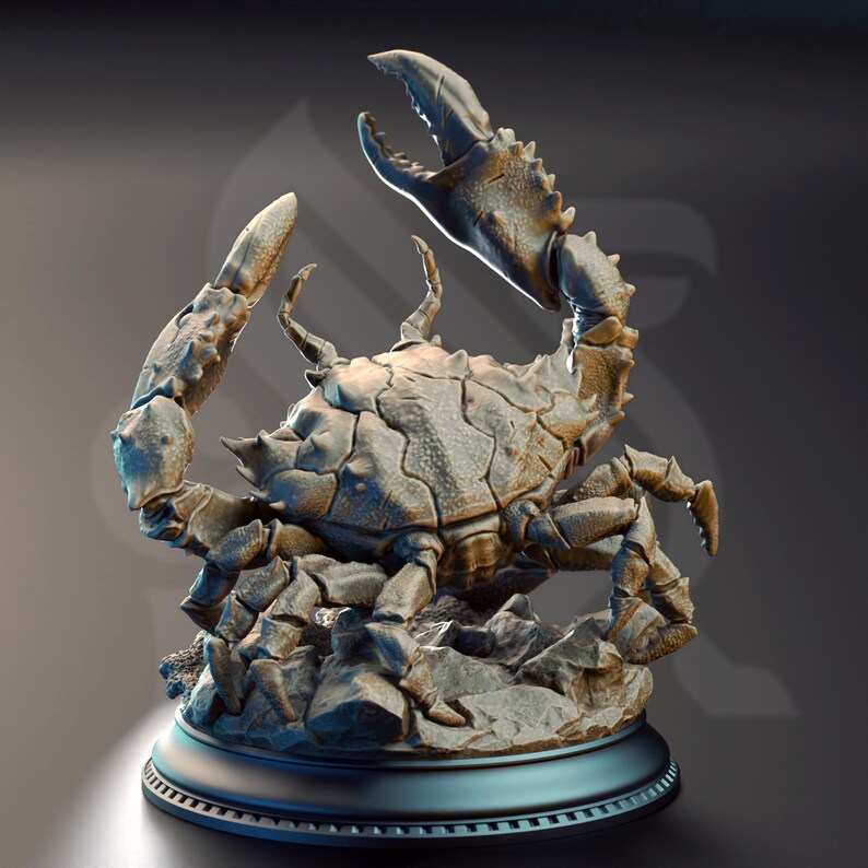 Giant Crab Sea Monster Sea Beast Miniature 3D Printed Resin Monster Dnd ...