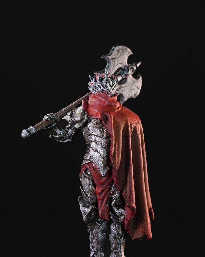 Dark Knight Miniature With Axe, Resin TTRPG Figure (unpainted) - Etsy